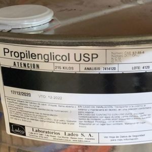 Propilenglicol USP Grado Alimenticio - Venta - Refrigeración